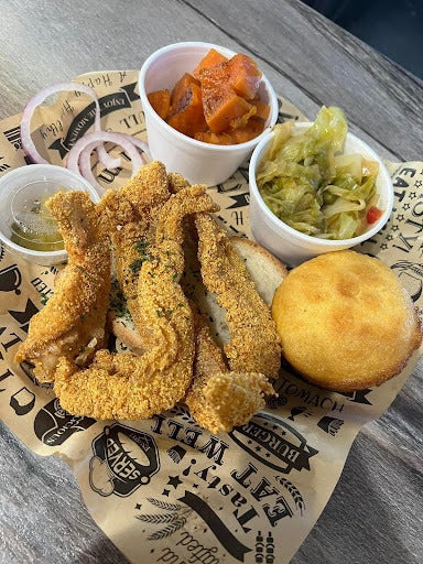 Fish Dinner Plate | Sweet Cheeks Soul Cafe & Dessert Bar